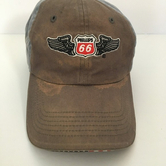 Accessories | Phillps 66 Volcon Baseball Cap Distressed Flag Brim Edge ...